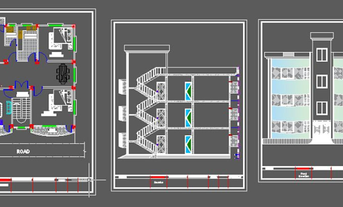 Create your building 2d floor plan in autocad by Badhanchakma | Fiverr
