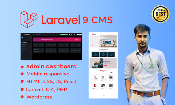 Develop laravel cms website, an app like wordpress by Mahamud_omar | Fiverr