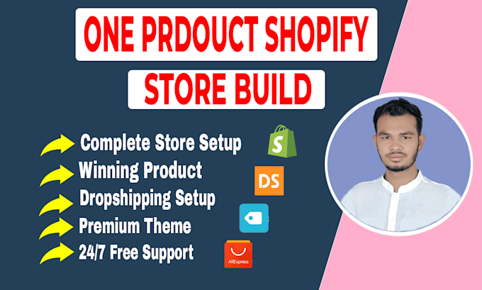 Create one product shopify store, design one product store or build ...