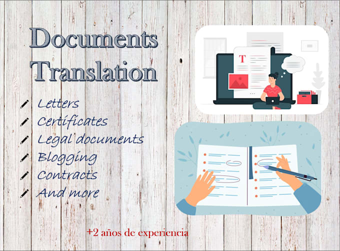 Translate documents in english and spanish by Gracielaazuaje | Fiverr