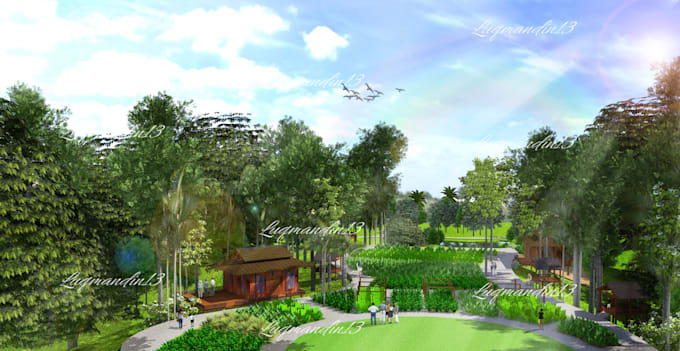 Design and render your landscape design by Luqmandin13 | Fiverr