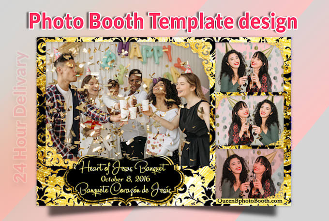 Do photo booth templates design, 360 photobooth overlay for your event ...