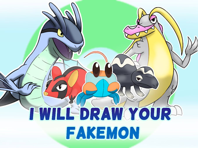 Draw your fakemon in official pokemon art style by Thogoart | Fiverr