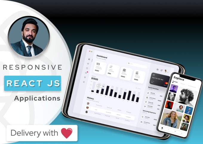 Develop eye catching and responsive websites in react js by ...