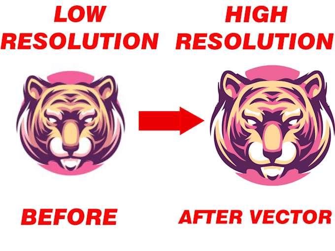 Convert raster to vector, image tracing, with high resolution by Vector7229 | Fiverr