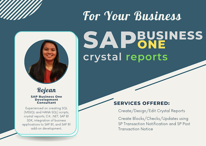 Create Crystal Reports Sql Query For Sap Business One By Rojeanjs Fiverr 3339