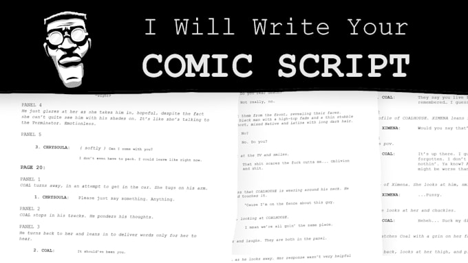 Write your screenplay or comic script by Oddman9 | Fiverr