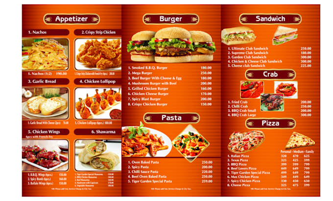 Design creative menu card by Manoj_amp | Fiverr