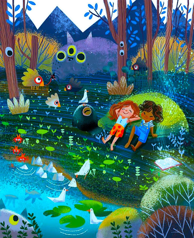 Make awesome children story book covers and illustration by Jamesroc1 ...