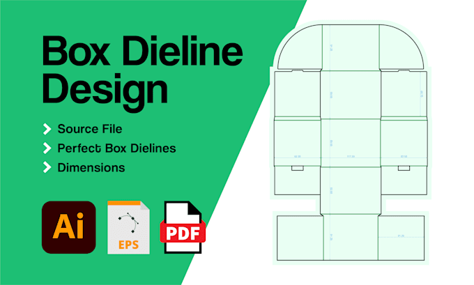 Create custom box dieline or cut line in 24 hours by Nadiako | Fiverr