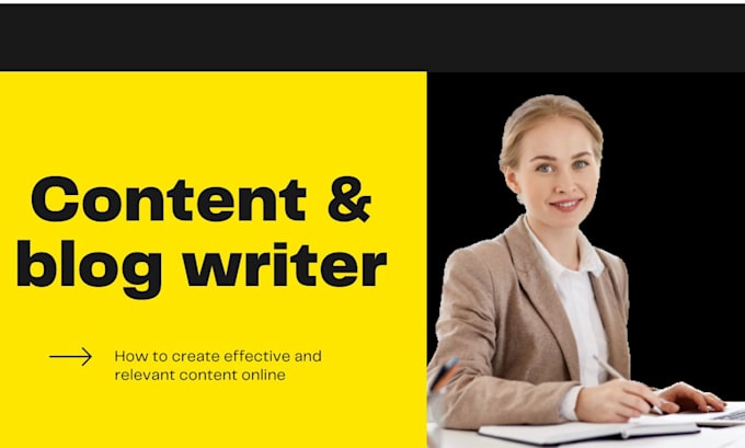 Be your content writer and also create a blog posts for you by ...