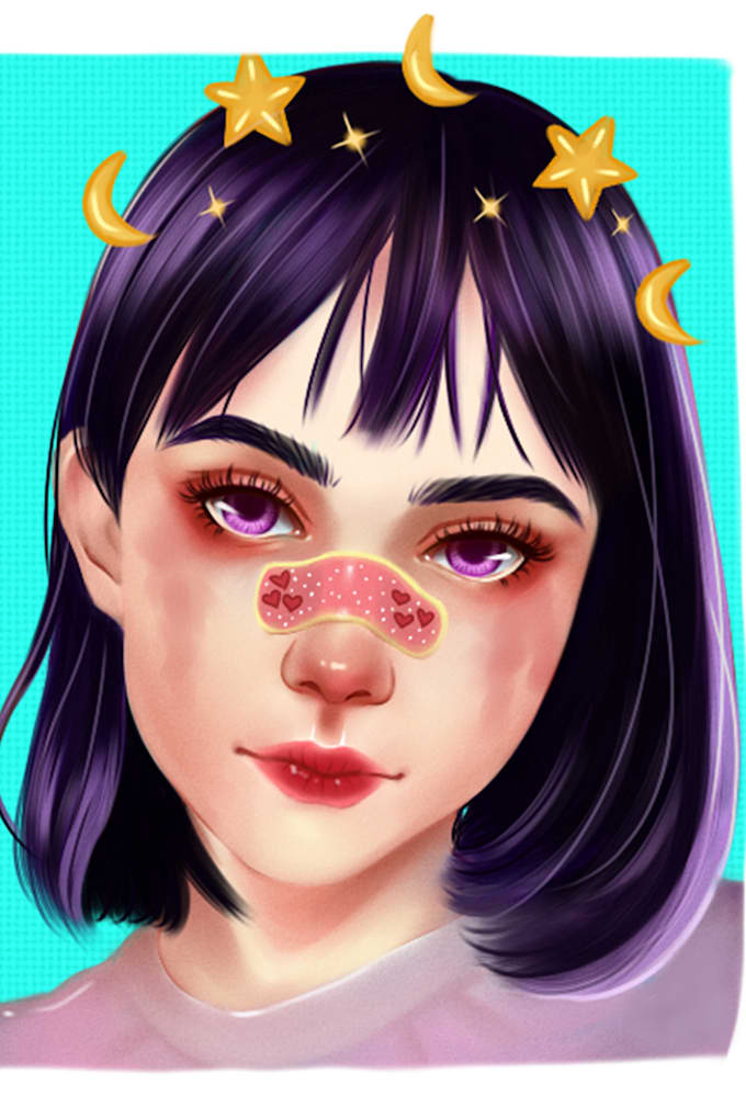 Draw an amazing pretty stylized portrait by Cheneesales | Fiverr