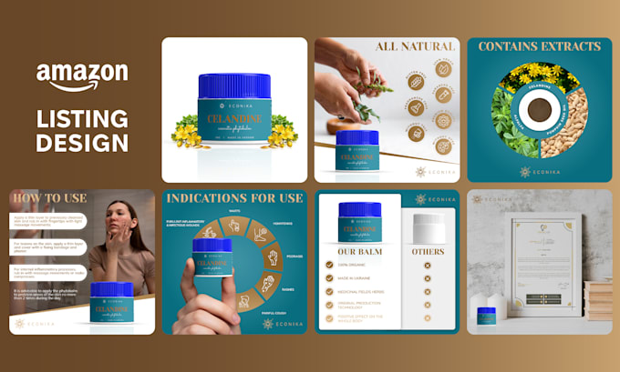 Design amazon listing images, photos, pictures, infographics by Sofiachmelyk | Fiverr