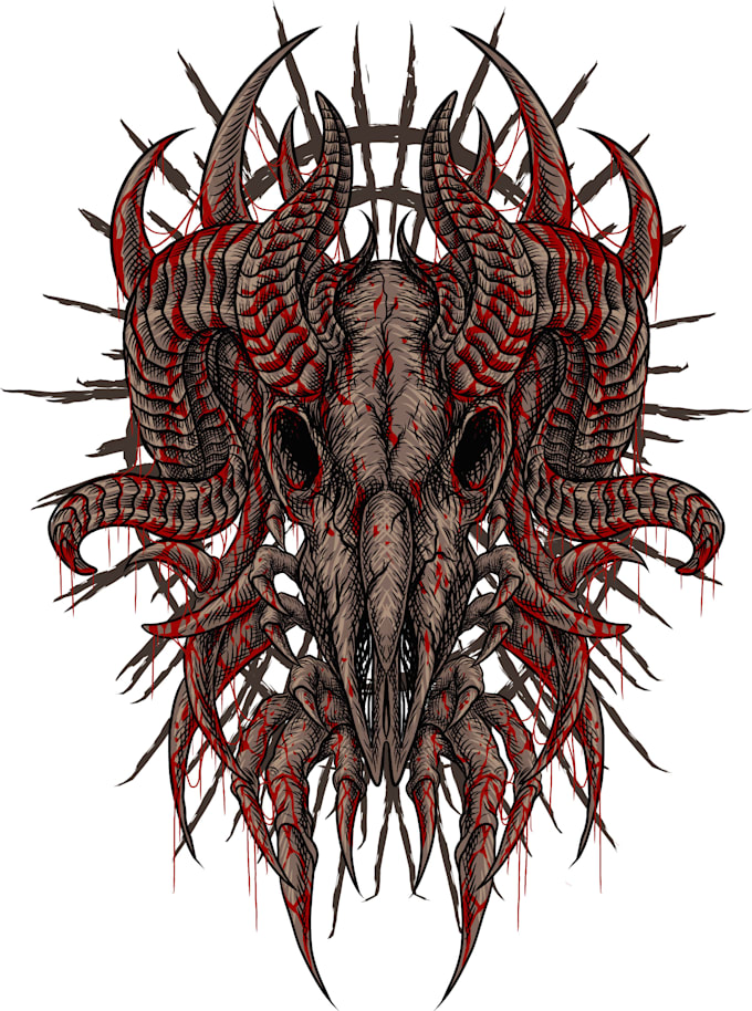 Make the dark art, satan, horor, and brutality illustration by ...
