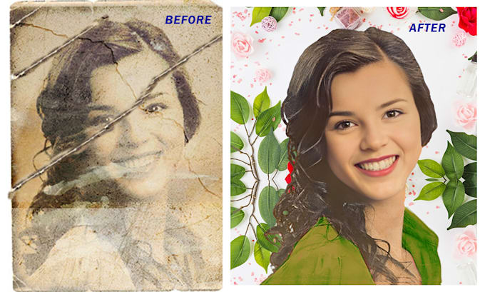 Do photo restoration, retouching, repair, colorize an old photo by ...