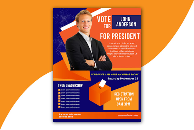 Design amazing political election campaign flyer, banner and poster ...