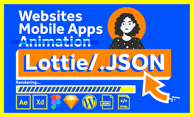 Make an animated lottie json file and gifs animation for web by Xieen1 ...