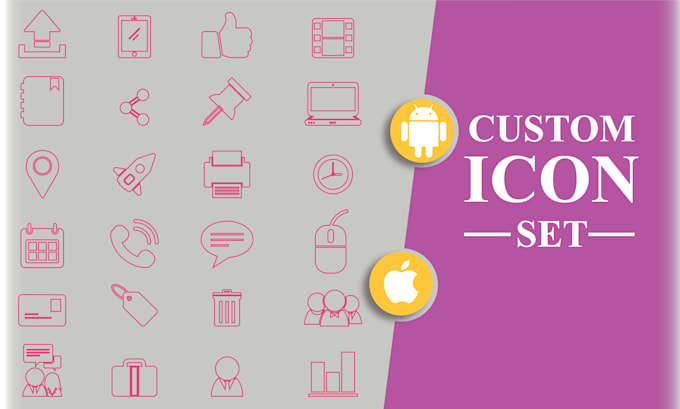 Design custom vector icon set by Asjgraphicart | Fiverr