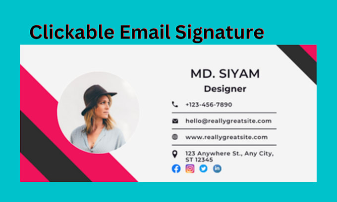 Make a beautiful clickable email signature for your gmail by Siyam0 ...