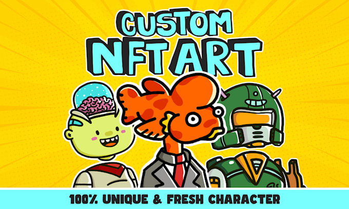 Draw custom nft and generate 3k and 10k collection by Kisakisa | Fiverr