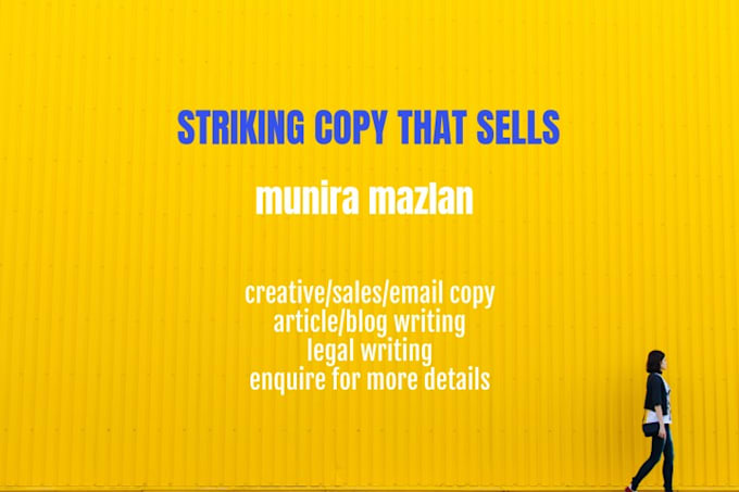 Write amazing copy tailored to your business needs by Muniramwrites ...