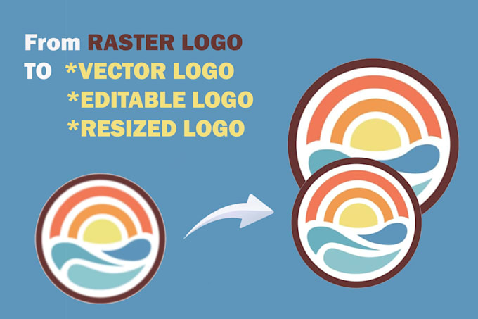 Turn your old raster logo into an editable vector by Asmaeboulmani | Fiverr