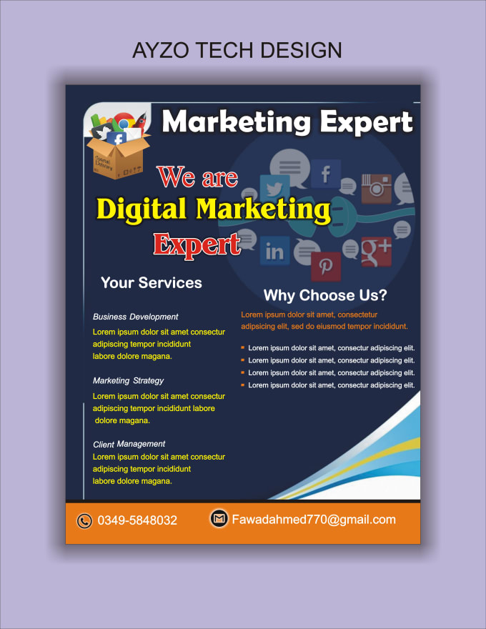 Design printable and digital flyers and brochures for you by Ayzotech ...