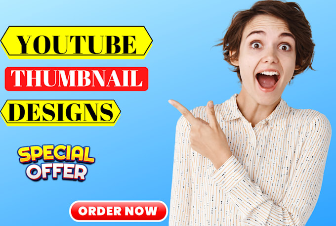 Design amazing eye catching youtube thumbnail by Shahzadi122 | Fiverr