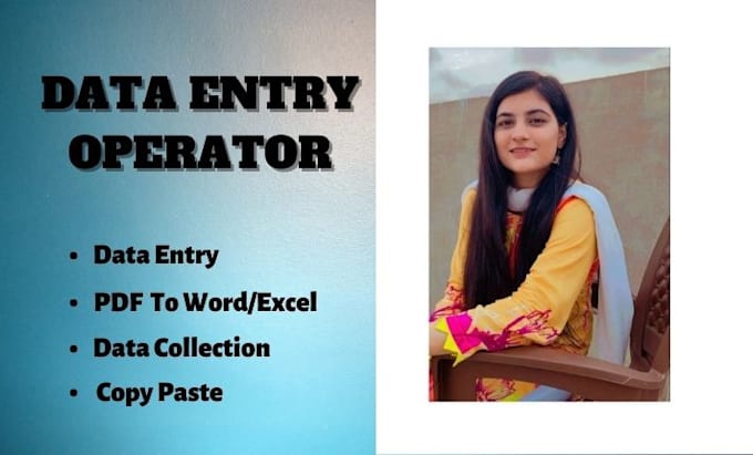 Do data entry typing work in excel spreadsheet by Areebasiddiq815 | Fiverr