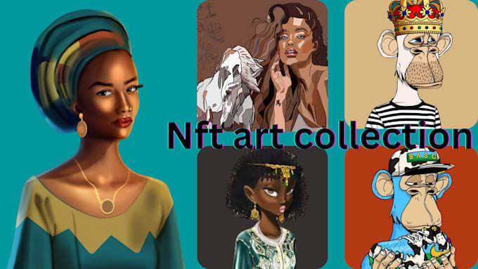 Design 2d nft art, 2d 3d nft art, nft art collection, 3d nft art by Lishamoore | Fiverr