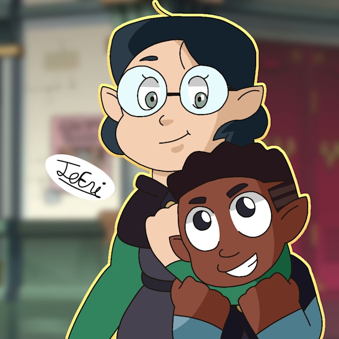 Draw any character in any scenario by Thejefrisp | Fiverr