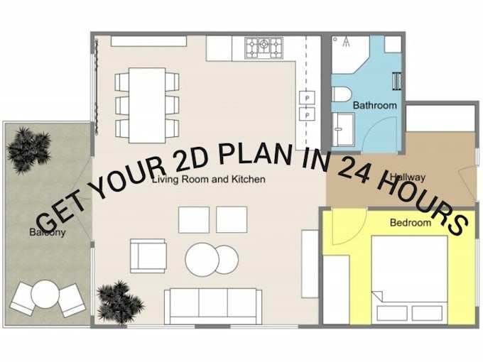 Draw 2d and 3d plan from rough sketch image or pdf by Jessimaparveen ...