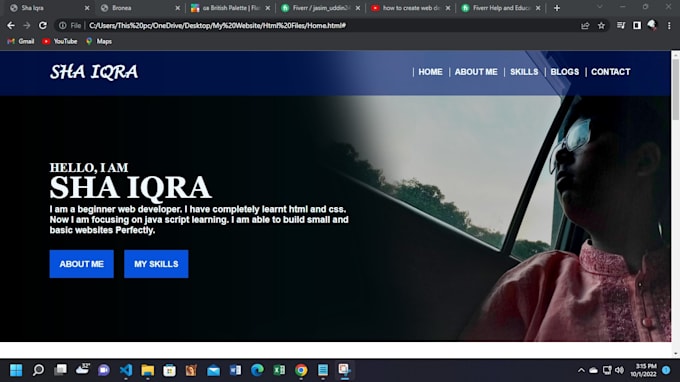 Make a basic structure of website with css 3 and html 5 by Jasim ...