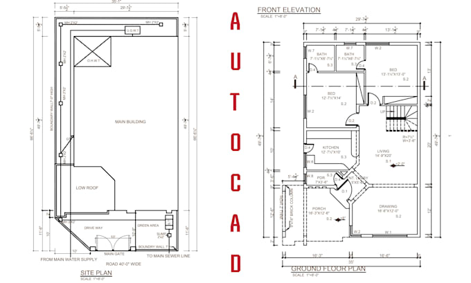 Draw or redraw autocad plans elevations sections and any view of object ...
