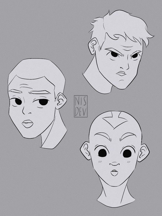 Draw a headshot or bust up portrait for you by Nisdevv | Fiverr