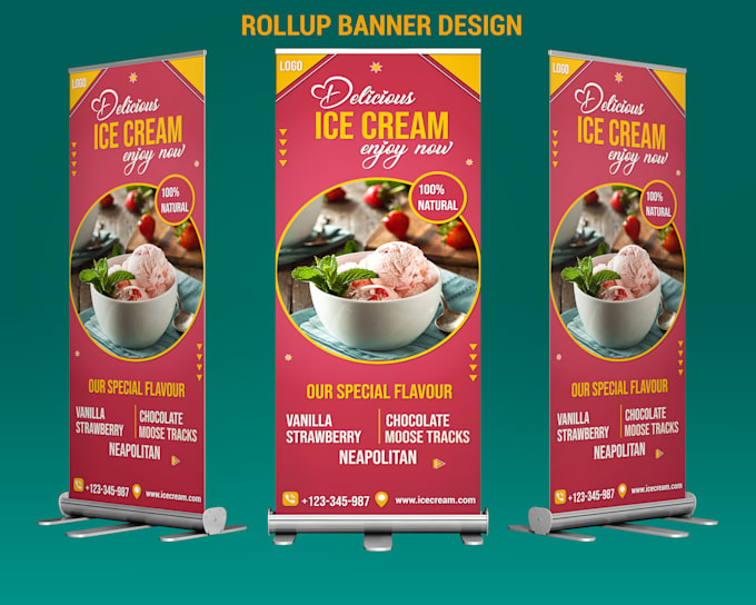 Create flyer brochures rollup banners sign yards by Aliacreatives | Fiverr