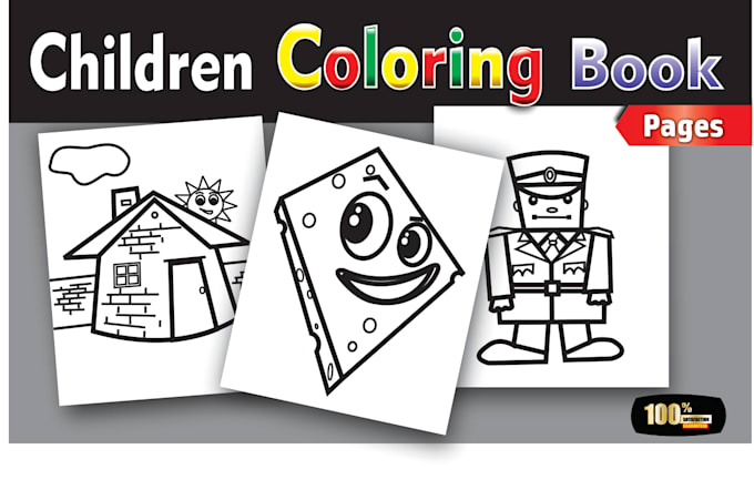 Draw high resolution coloring book pages for children by Designgig247 ...