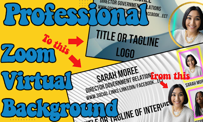 Design your personalized zoom virtual background for webinar meeting by ...