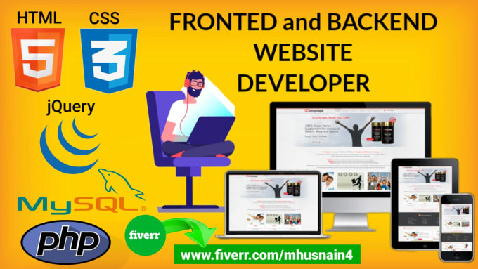 Do Both Frontend And Backend Web Design Development Html Php Css Jquery By Mhusnain4 Fiverr
