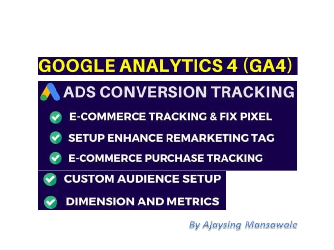 Set up google analytics, events, goals in gtm, enhanced ecommerce by Ajaymansawale | Fiverr