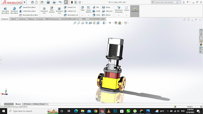 Create 3d and 2d model using solidworks by Hafizbilalah336 | Fiverr