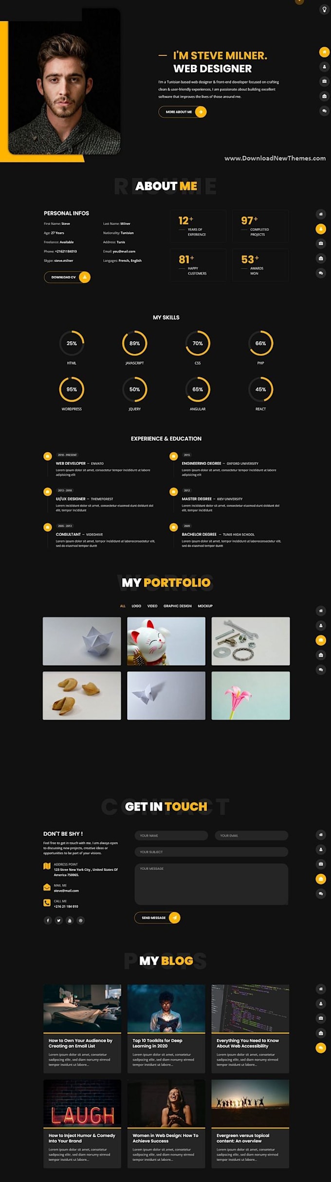 Create Your Portfolio Web Application Using React Or Nextjs By Mdi
