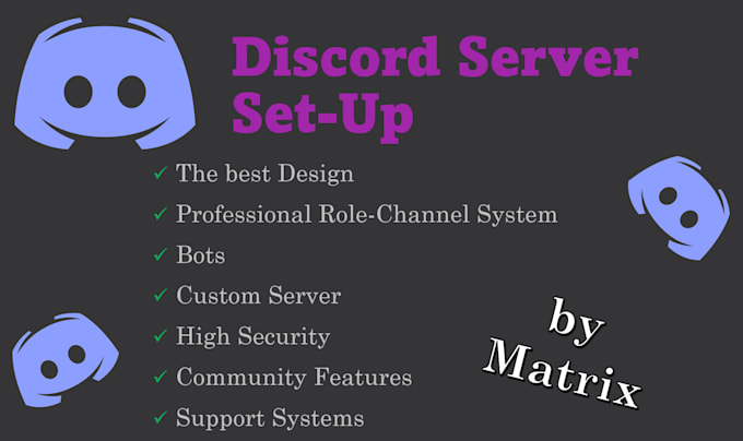 Create and setup a discord server for you with your custom design by ...