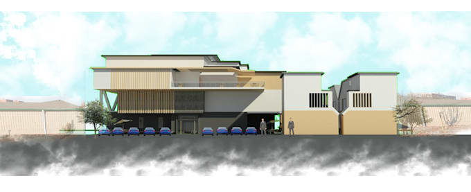 Render architectural plans, elevations and sections in photoshop by ...