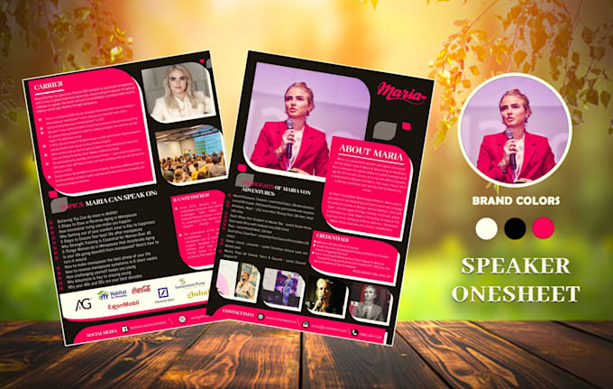 Do brand influencer,celebrity, epk, press kit,media kit,speaker one sheet by Atech_experts | Fiverr