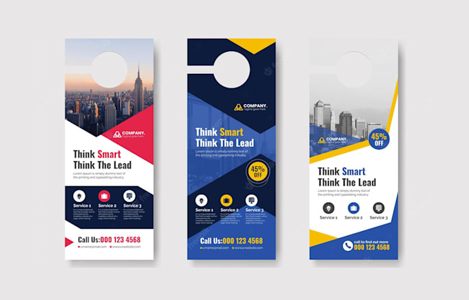 Design modern door hangers design rack card, by Ayoub007ber | Fiverr