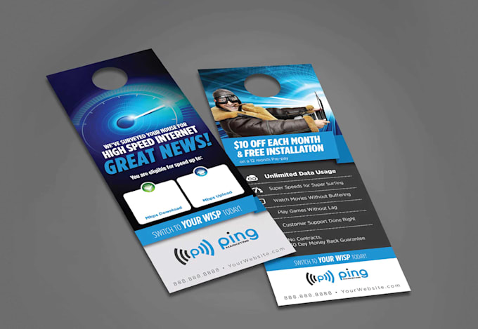 Design professional door hangers design rack card, by Upbrandops | Fiverr