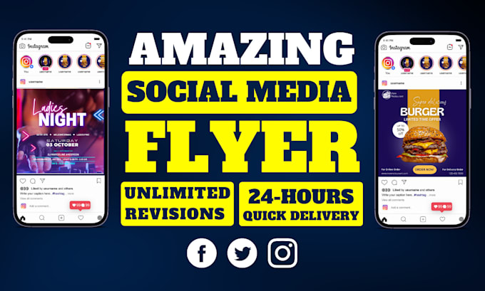 Design amazing instagram and facebook flyer within 24 hrs by ...