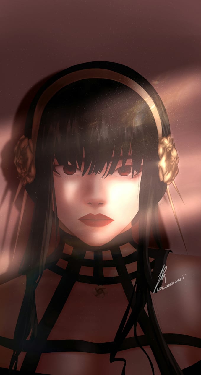 Draw semi realistic, oc, anime style illustration by Cocosenseii | Fiverr