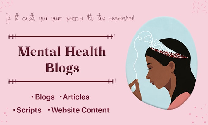 Write thoughtful mental health blogs, articles by Irtika_abid | Fiverr